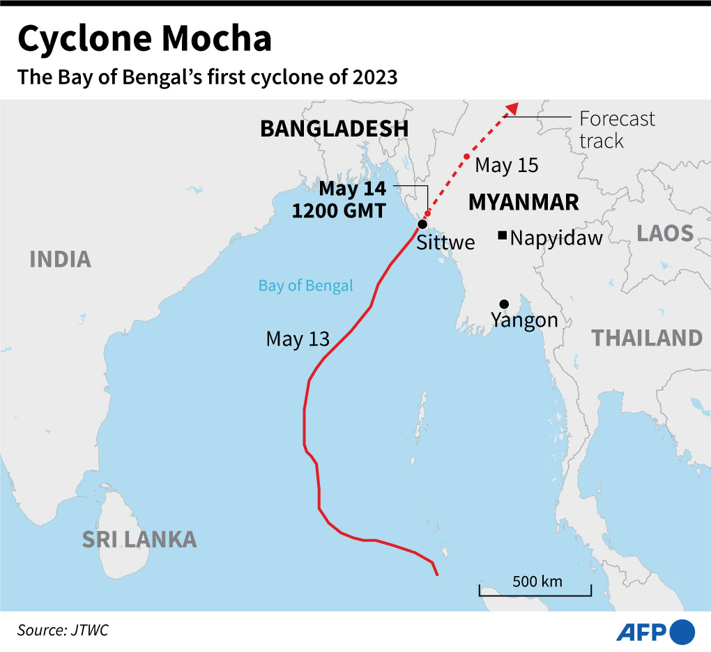 Heavy rain and localized flooding as Cyclone Mocha moves north across ... Heavy rain and localized flooding as Cyclone Mocha moves north across ...