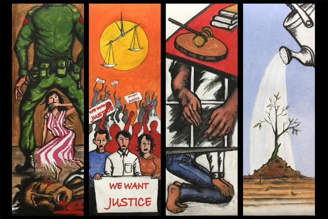 Yangon artists mark International Day for the Right to the Truth & for ...